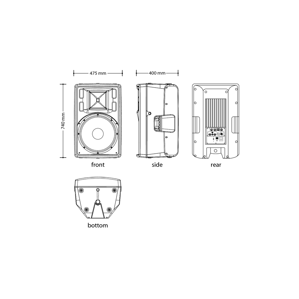 DAD - LIVE15A - Acoustic speaker bi-amplified active Loudspeaker in ...