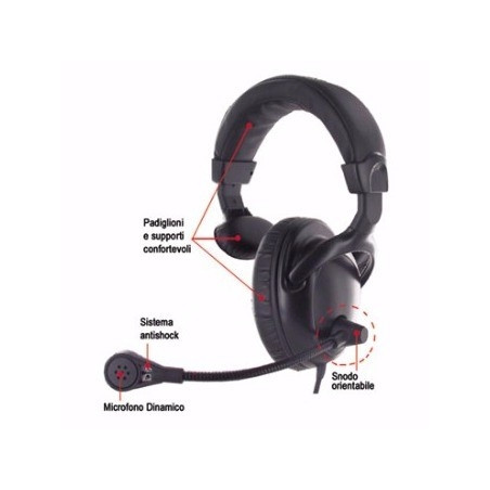 ANCHOR - AH-41S - Cuffia a singolo padiglione e microfono professionale ...